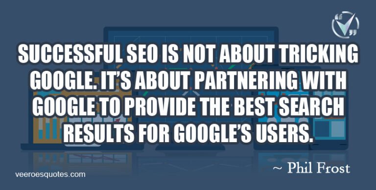 Successful SEO is not about Tricking Google | SEO Quotes