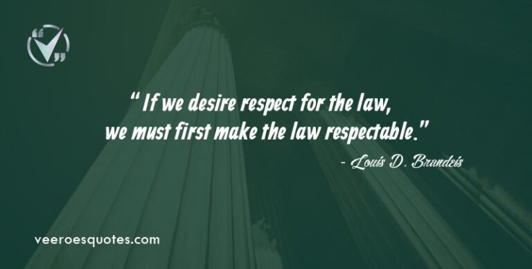 If We Desire Respect for the Law, we must first make the Law Respectable