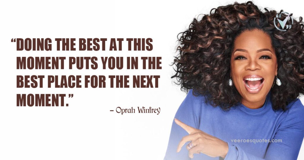 Doing the best now shapes you into the best for the next